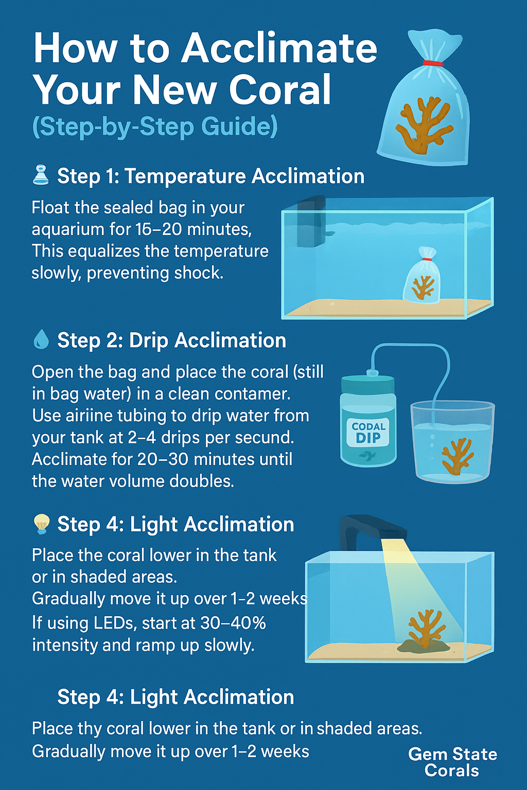 🌊 How to Acclimate Your New Coral (Step-by-Step Guide) – Gem State Corals